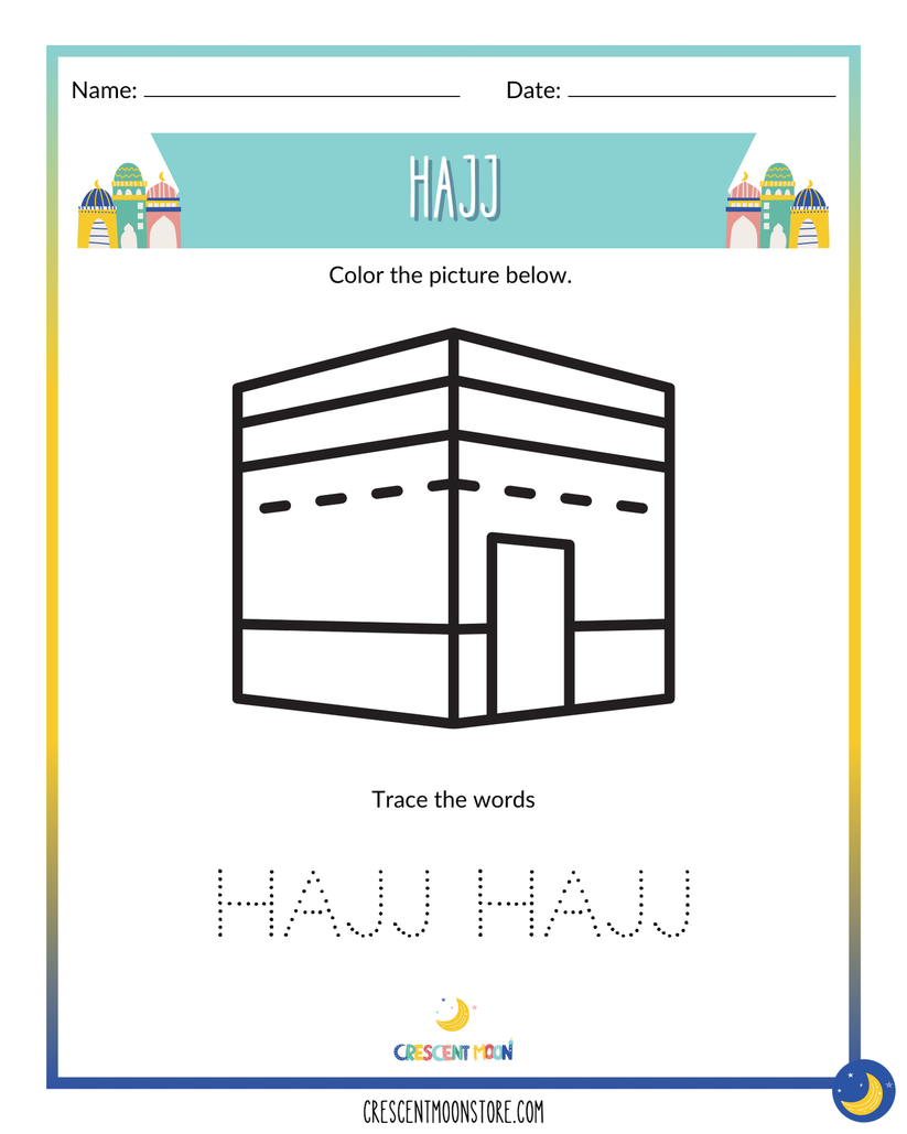 Hajj Printable Worksheets | Best Worksheets | Crescent Moon Store