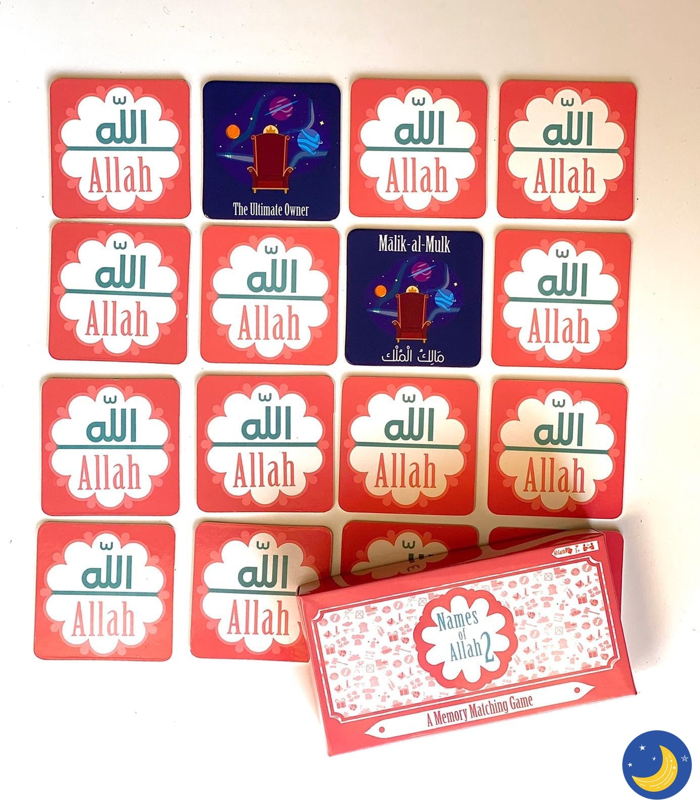 Names Of Allah Memory Matching Game - Cards | Crescent Moon Store